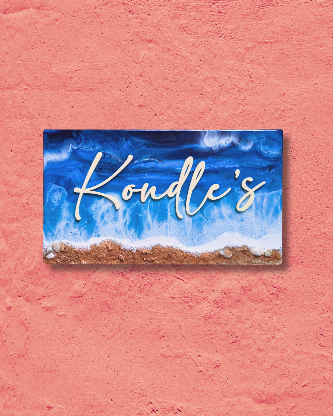 Personalised Handcrafted Ocean House Name Plate – Bahaar Creations